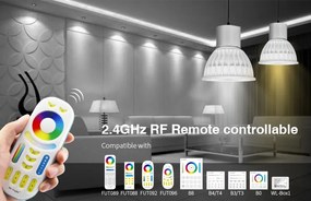 LED Solution Mi-Light MiBoxer RF LED žárovka RGB+CCT 4W GU10 FUT103