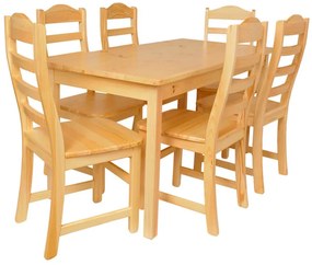 Via-nábytek Jídelní stůl se židlemi Komplet I Povrchová úprava: Borovice (lakovaná)
