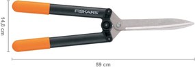 Fiskars PowerLever HS52 Nůžky na živý plot s pákovým převodem, 59cm (114750) 1001564