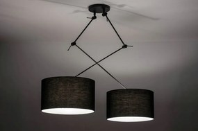 Závěsné designové černé svítidlo nad stůl Snap Light Duo Black and Black