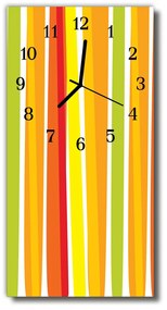 Skleněné hodiny vertikální Umělecké barevné řemeny
