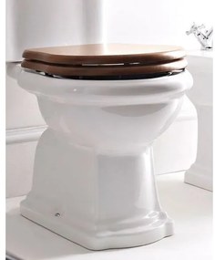 Kerasan Retro WC sedátko, dřevo masiv- ořech/chrom 109040