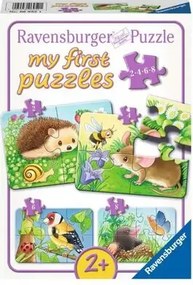 Ravensburger Moje první puzzle Roztomilá zahradní zvířátka 2/4/6/8 díl