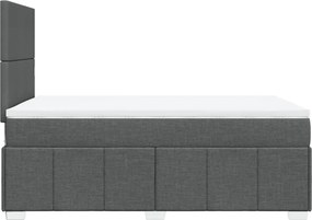 Box spring postel s matrací tmavě šedá 120x190 cm textil 3291601