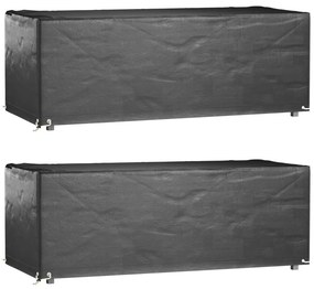 Plachty na zahradní nábytek 2 ks s 8 očky 192x82x65 cm obdélník 3155349