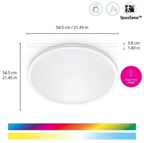 WiZ - LED RGB Stmívatelné stropní svítidlo SUPERSLIM LED/32W/230V Wi-Fi bílá