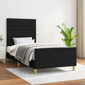 Rám postele bez matrací černá 90x200 cm textil 3125108