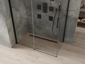 Mexen Omega posuvná sprchová kabina 140 x 80 cm, transparentní, černá - 825-140-080-70-00