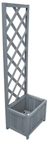 Květináč s mřížkou 40x30x135 cm masivní jedlové dřevo 310037