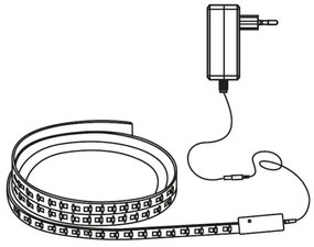 LED RGB Stmívatelný pásek LED/24W/230V 5m 3000-6000K Wi-Fi Tuya