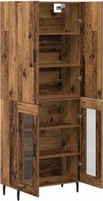 Vysoký bufet Staré dřevo 69,5 x 34 x 180 cm Kompozitní dřevo 3403183