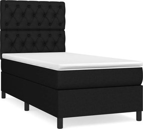 Box spring postel s matrací černá 80 x 200 cm textil 3141971
