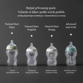 Tommee Tippee Natural Start samosterilizační kojenecká lahev s ANTI-CO