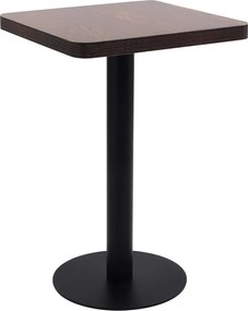 vidaXL Bistro stolek světle hnědý 50 x 50 cm MDF [286426] Barva: tmavě hnědá a černá