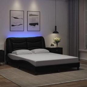 Rám postele s LED bez matrace Hvar černý 120 x 200 cm 3213920