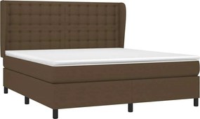 Box spring postel s matrací tmavě hnědá 180x200 cm textil 3128304