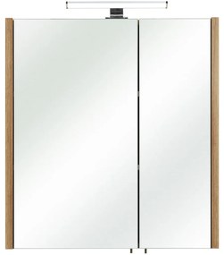 XXXLutz SKŘÍŇKA SE ZRCADLEM, barvy dubu, 62/70/20 cm Xora - Zrcadlové skříňky - 001977025203