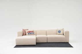 Hanah Home Rohová pohovka LINDEN levá krémová