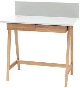 OnaDnes -20% Bílý lakovaný pracovní stůl RAGABA LUKA 85 x 50 cm