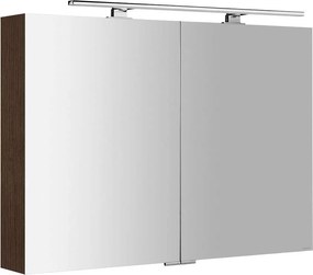 Sapho Mirró - Zrcadlová skříňka s LED osvětlením 100x70x16 cm, 2x dvířka, borovice rustik MC100-0016