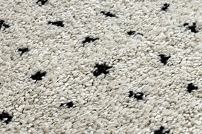 Dywany Łuszczów, Běhoun Berber Syla B752 dots cream, 60x200, bílá, kuchyně