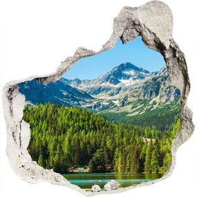 Wallmuralia Nálepka fototapeta 3D výhled Jezero v horách 75x75 cm