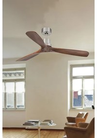 FARO 33370DC - Stropní ventilátor LANTAU hnědá/matný chrom pr. 132 cm + DO