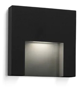 Polovestavné nástěnné svítidlo Reto Recessed Barva: Černá, Délka: 80 mm