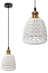 Toolight, keramická závěsná lampa 1xE27 APP1007-1CP, bílá, OSW-07534