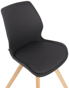 Jídelní židle Carnforth - 4 ks - umělá kůže | černé