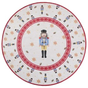 Červený kulatý koberec s vánočním motivem ø 160 cm Toy's Delight Nutcracker – Villeroy&Boch
