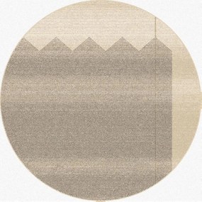 Kusový koberec Sera béžový kruh Kruh 133 cm průměr