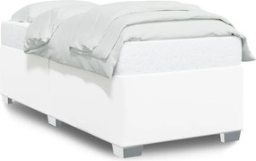 Rám postele bílá 100 x 200 cm umělá kůže 3284545