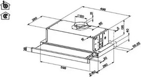Beko HNT61210X stříbrná / Digestoř / 67 dBA / 280m3/h