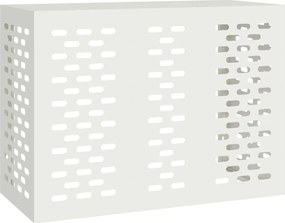 vidaXL Ochrana klimatizace Bílá 110 x 50 x 80 cm Ocel [865905]