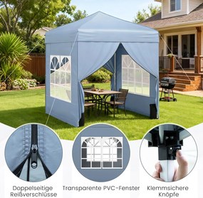 Costway Pop Up pavilon Skládací zahradní pavilon s odnímatelnými bočními stěnami
