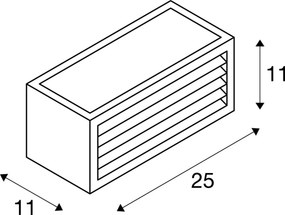 LA 232497 Venkovní svítidlo BOX-L E27 nástěnná barva rzi 230V E27 18W IP44 - BIG WHITE (SLV)