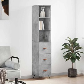 vidaXL Skříň highboard 34,5x34x180 cm kompozit [3189670] Barva: Betonová šedá