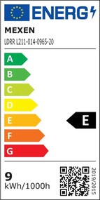 Mexen LDRR, LED stropní svítidlo pro zapuštění 14 x 14 cm, 9W, studená - 6500K, 990 lm, bílá - L211-014-0965-20