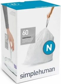 Stahovací sáčky na odpadky 45-50 l, typ N - 60 ks, bílá