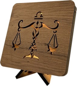 Li-Go Znamení "Váhy" lampa 19x19 cm provedení povrchu: černá s patinou