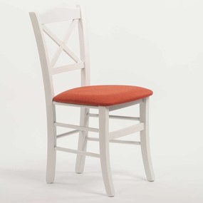 Stima Židle CLAYTON s čalouněným sedákem Odstín: Bílá, Látky: LUX terracotta 10