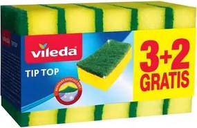 Vileda Tip-Top houbička na nádobí žluto-zelená / Houbička na nádobí /