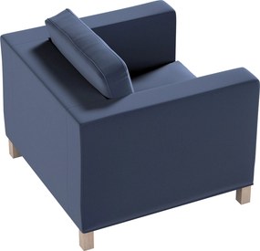 Potah na křesko IKEA Karlanda, krátký barva tmavě modrá látka sametová