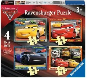 Ravensburger Disney: Auta 3 II 4 v 1 / 12+16+20+24 dílků / od 3 let
