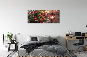 akrylový obraz Ozdoby vánoční strom dárky 120x60 cm