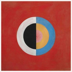 Obrazová reprodukce The Swan No.17 (Red, Black, White Abstract) - Hilma af Klint, (40 x 40 cm)