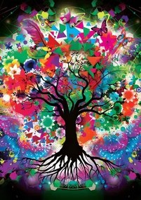 YAZZ Puzzle Barevný strom / 1000 dílků / 48 x 68 cm