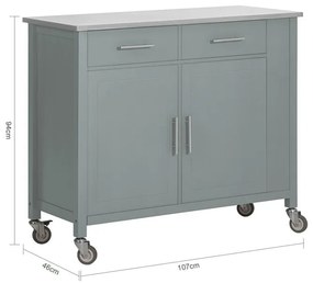 Sobuy SoBuy FKW108-HG Kuchyňský vozík Kuchyňský ostrůvek Příborník šedý 107x94x46cm