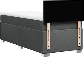 Box spring postel s matrací tmavě šedá 80 x 200 cm textil 3285709